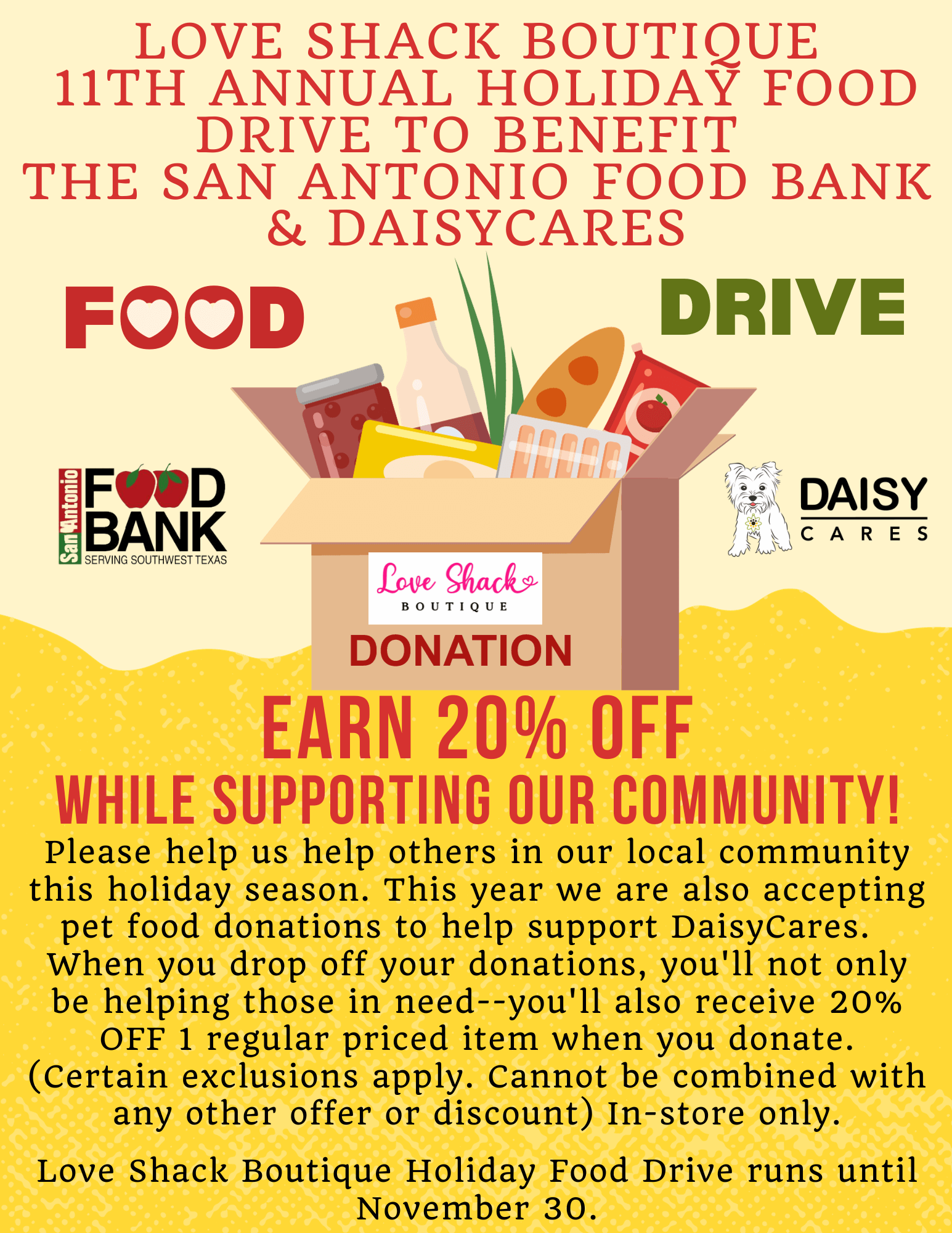11th Annual Holiday Food Drive To Benefit The SA Food Bank and ...
